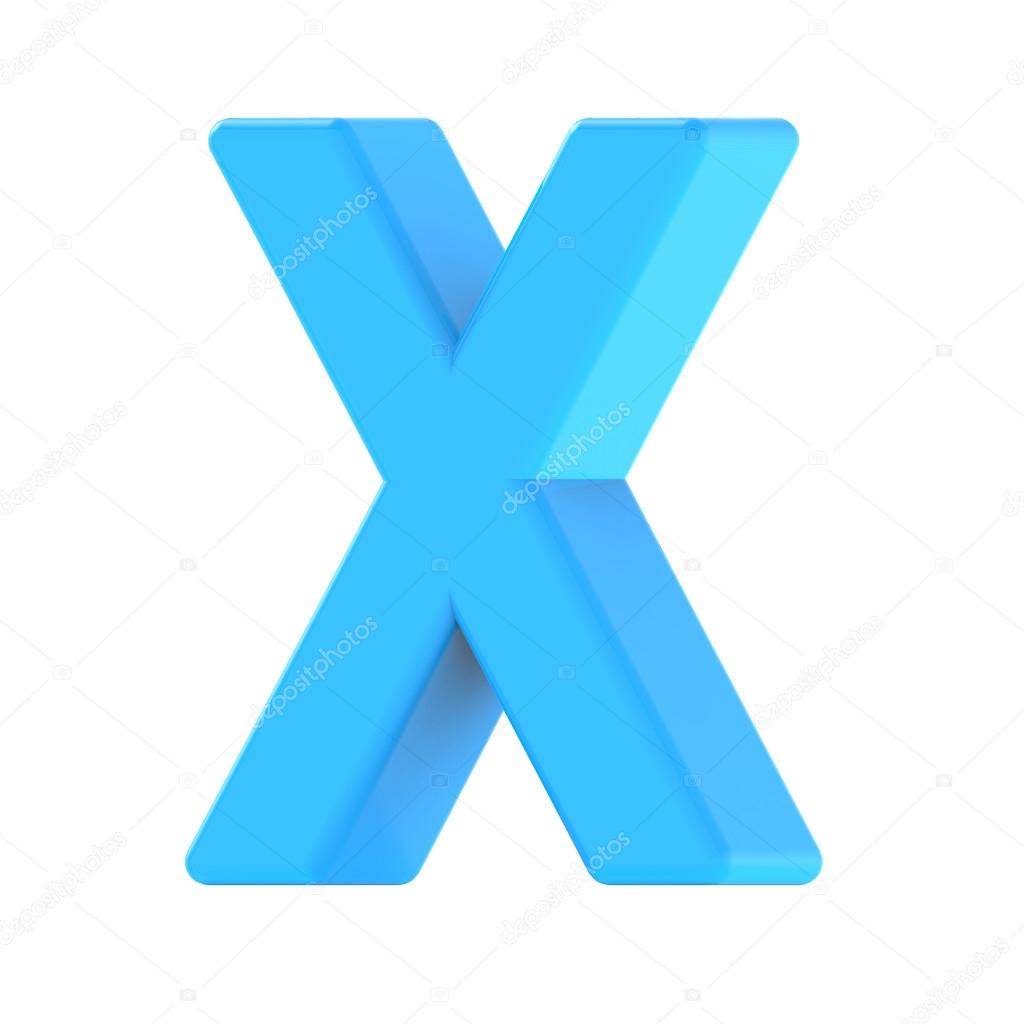Light blue letter X — Stock Photo © kchungtw #126485908