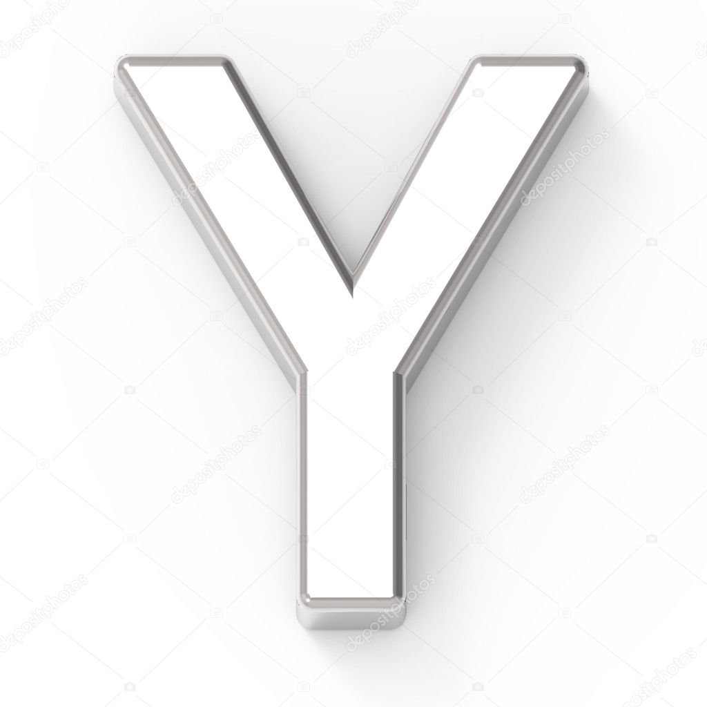 Silver letter Y — Stock Photo © kchungtw #126486550