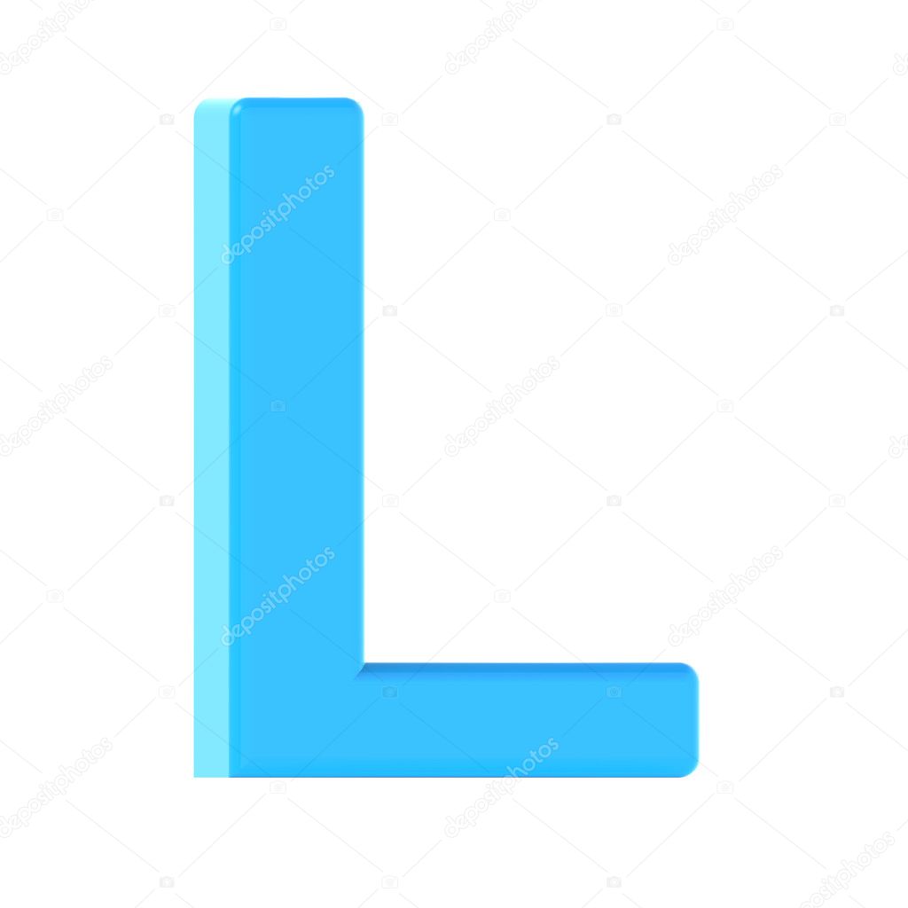 Light blue letter L — Stock Photo © kchungtw #126486812