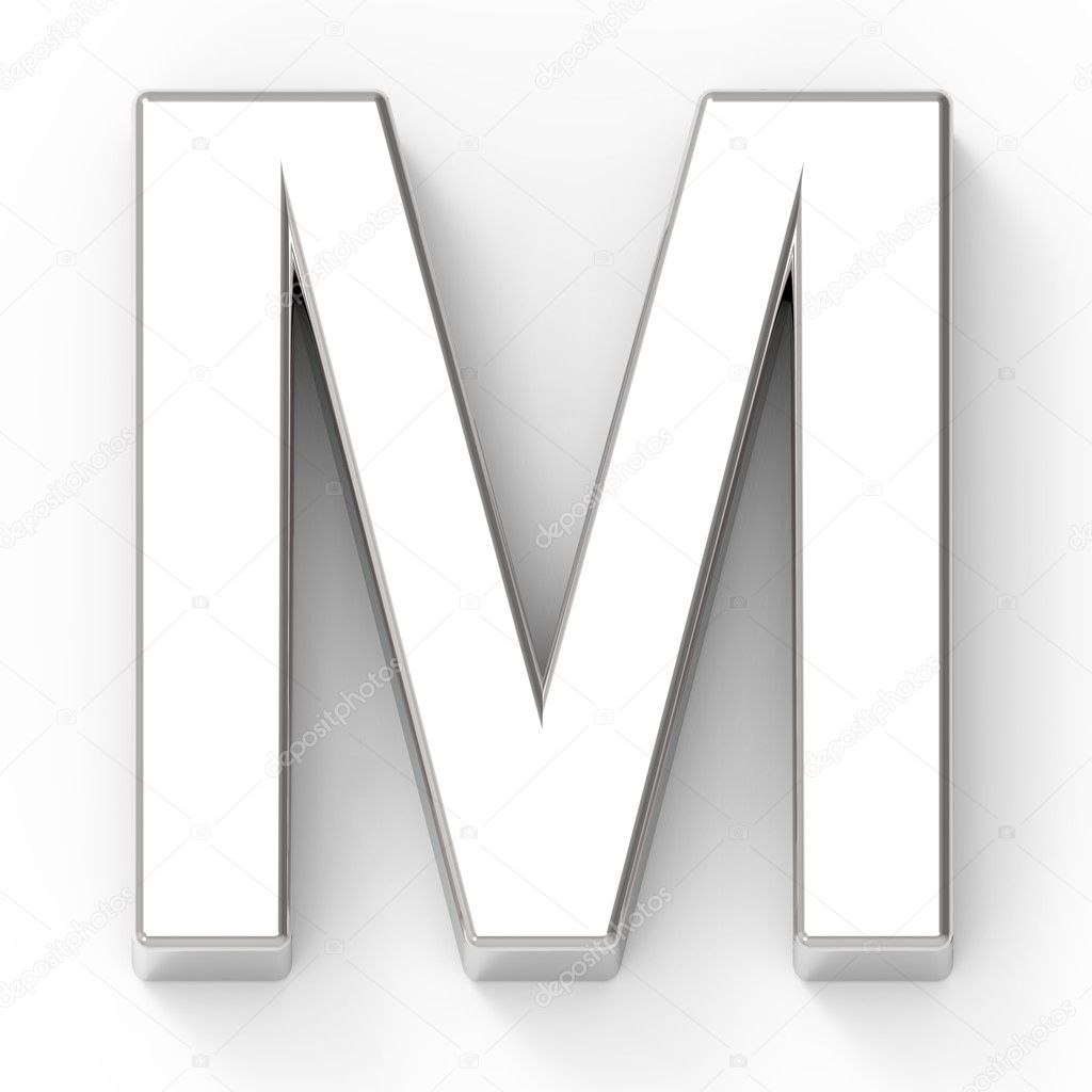 Silver letter M — Stock Photo © kchungtw #126487082