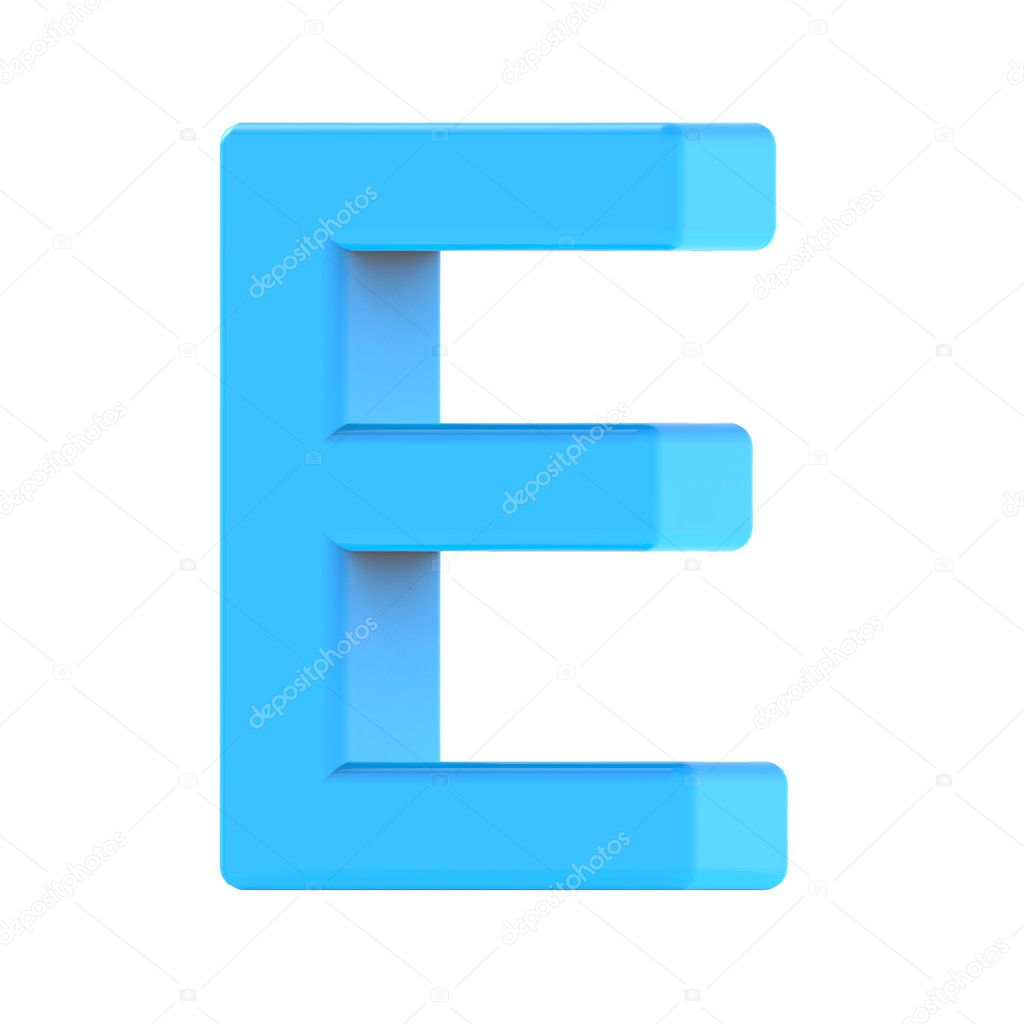Light blue letter E — Stock Photo © kchungtw #126487098