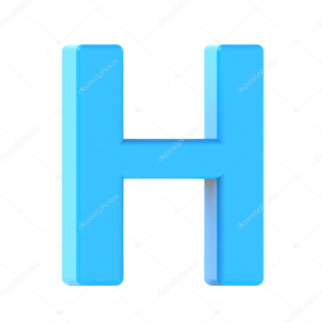 Light blue letter H — Stock Photo © kchungtw #126487156