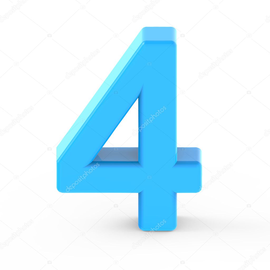 Light blue number 4 — Stock Photo © kchungtw #126487366
