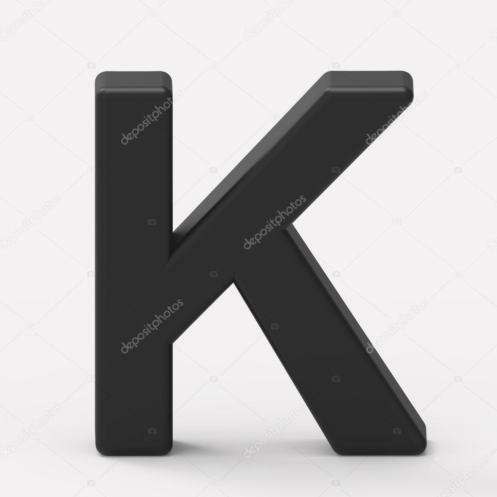 Letra negra K — Foto de stock #126487644 © kchungtw