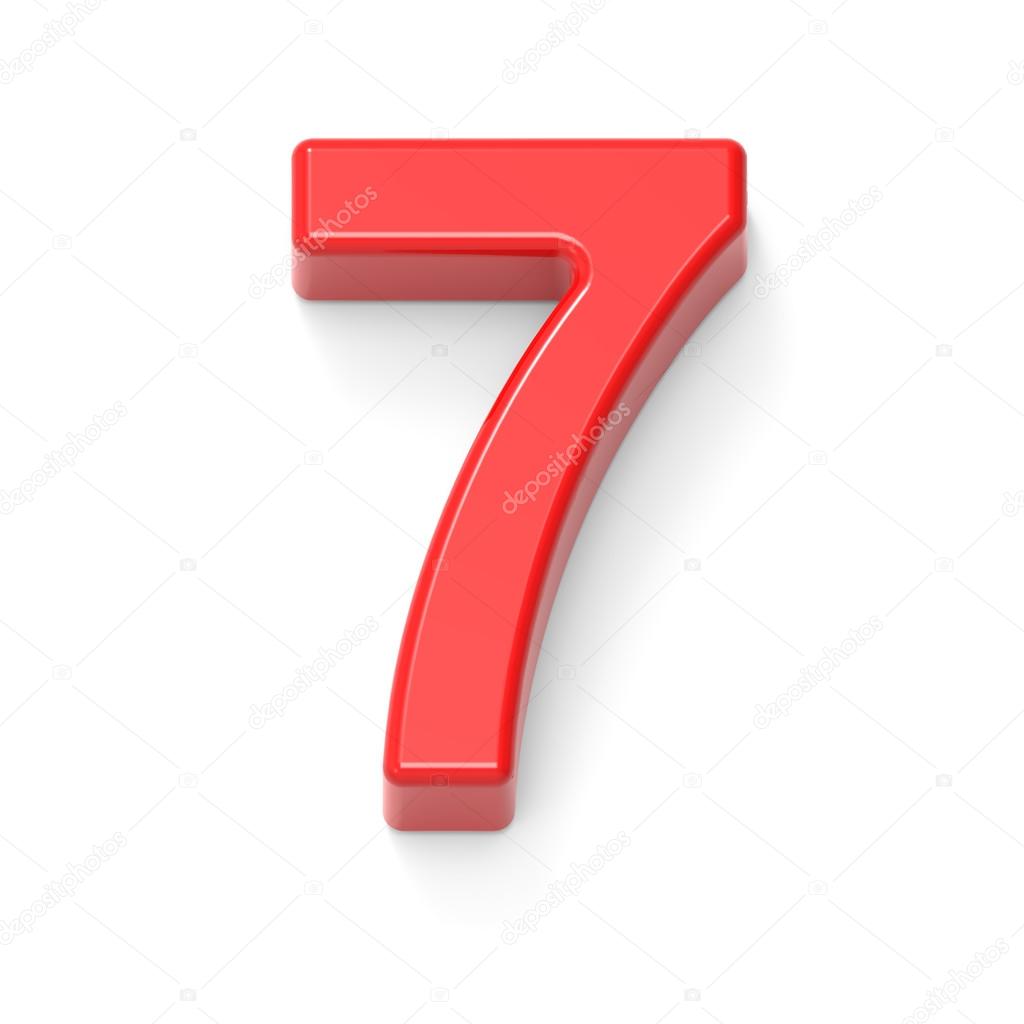Light red number 7 Stock Photo by ©kchungtw 126487874