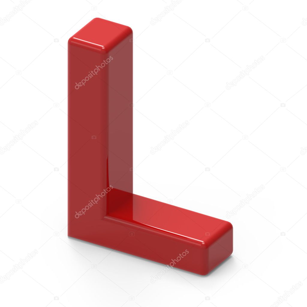 Smooth red font L Stock Photo by ©kchungtw 126565654