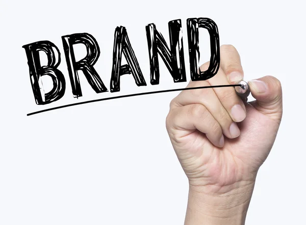 Brand concept written by hand Stock Photo by ©kchungtw 70241333