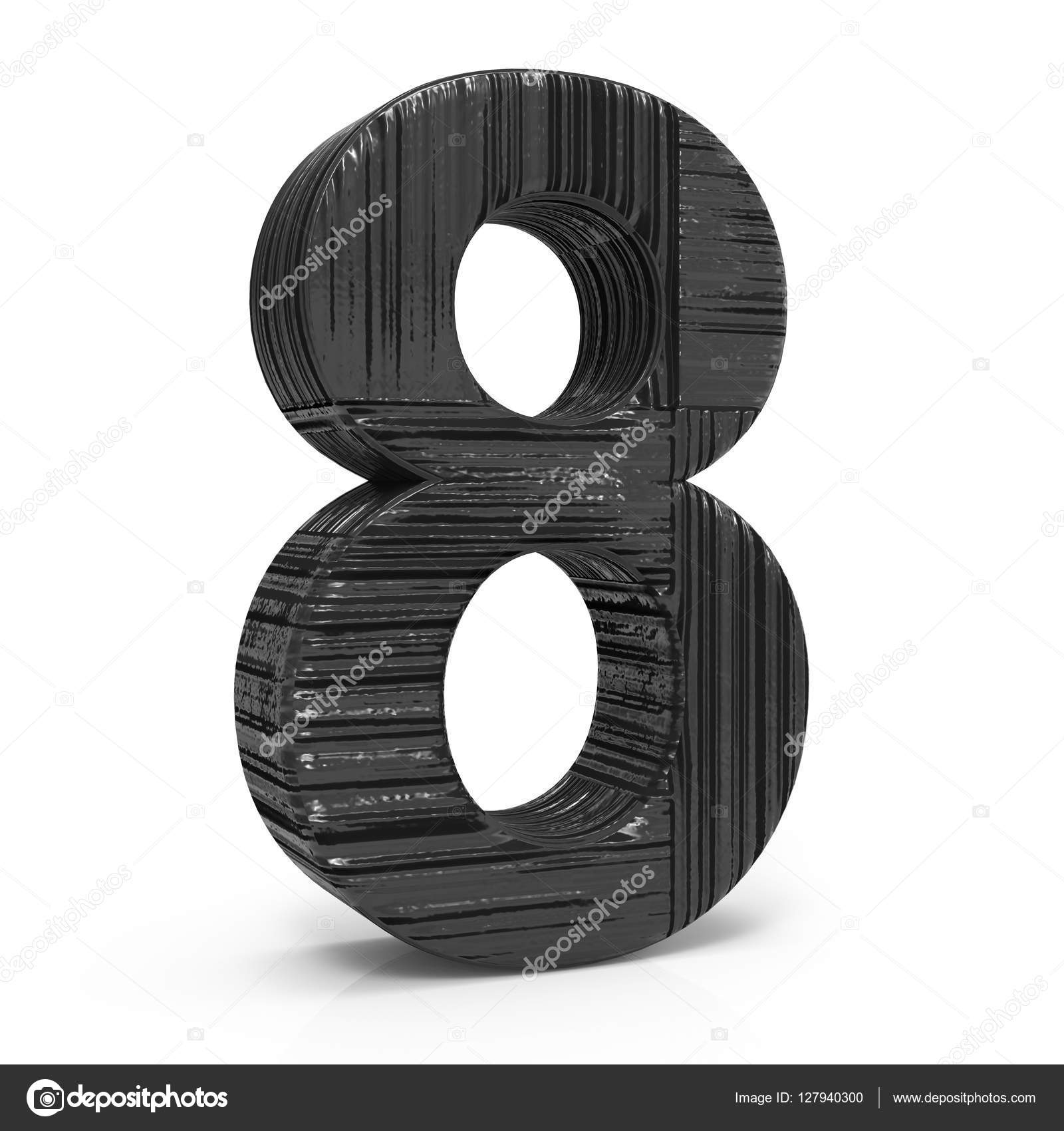 3d black number 8 Stock Photo by ©kchungtw 127940300