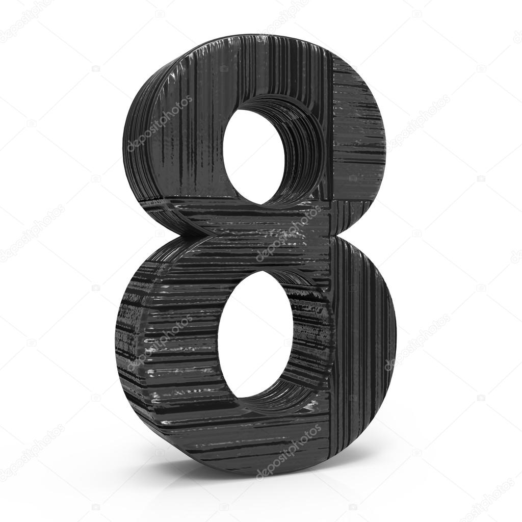 3d black number 8 Stock Photo by ©kchungtw 127940300