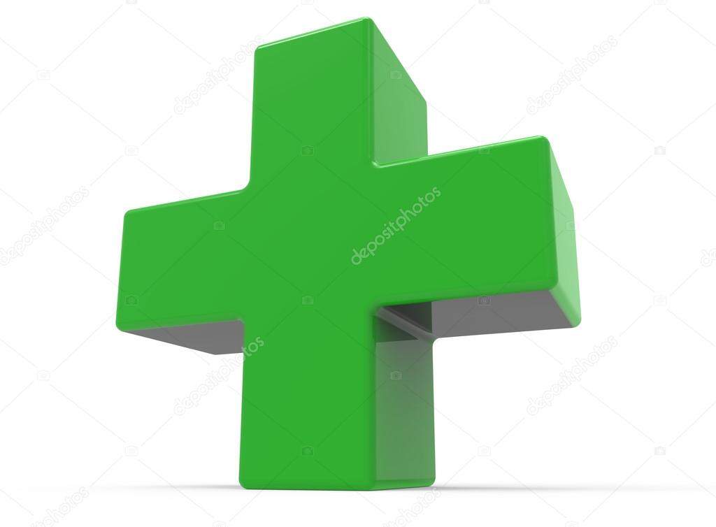 Green plus sign — Stock Photo © kchungtw #127943858