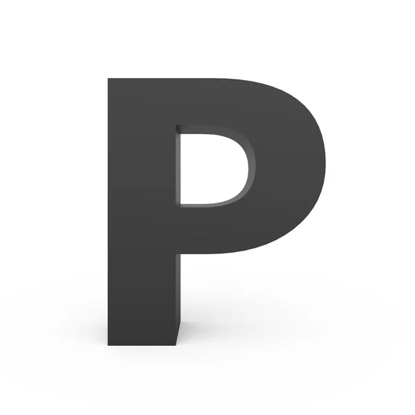 Dark grey letter P — Stock Photo © kchungtw #128066046
