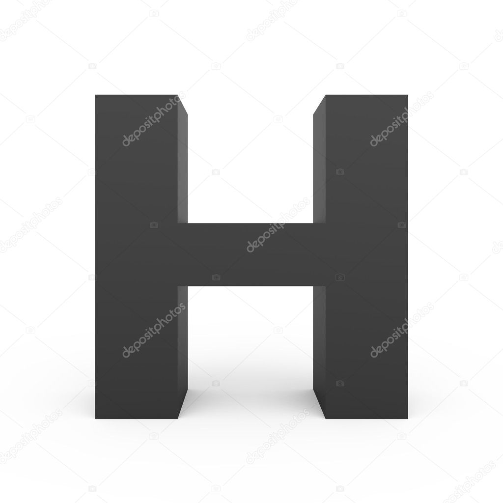 Dark grey letter H — Stock Photo © kchungtw #128060508