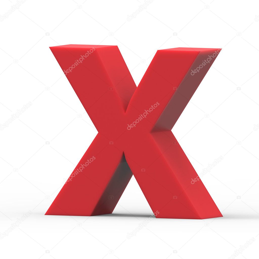 Right red letter X Stock Photo by ©kchungtw 128064314