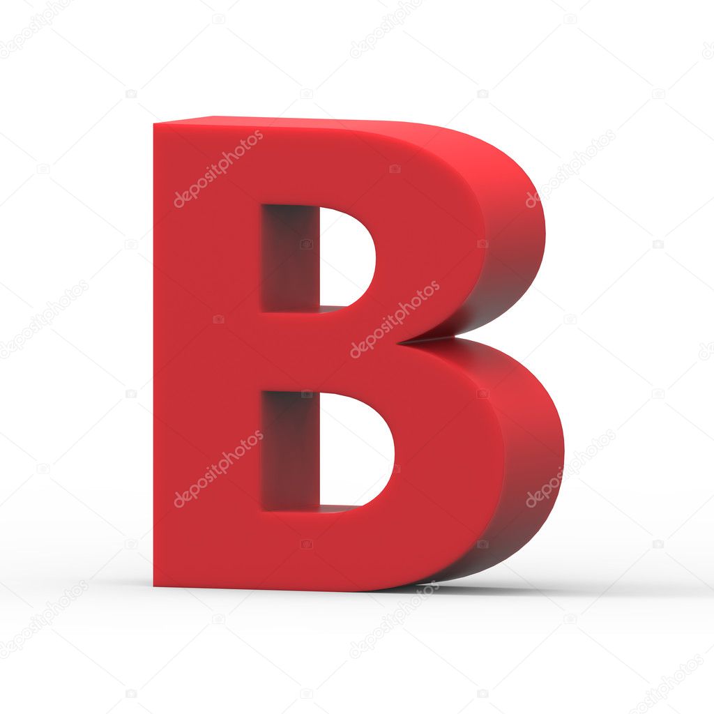 Letra roja derecha B: fotografía de stock © kchungtw #128067704 ...