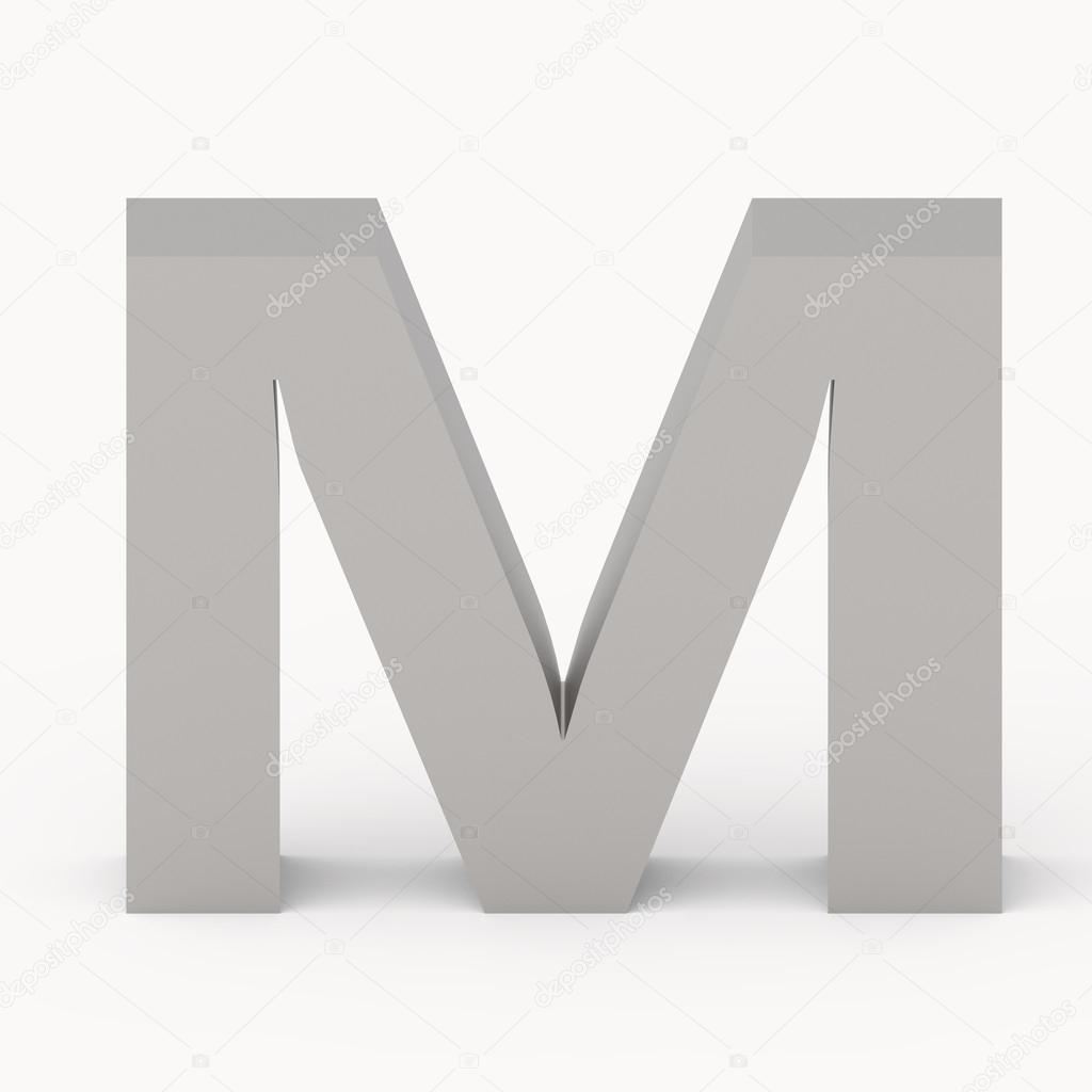 Matte grey font M — Stock Photo © kchungtw #128070462