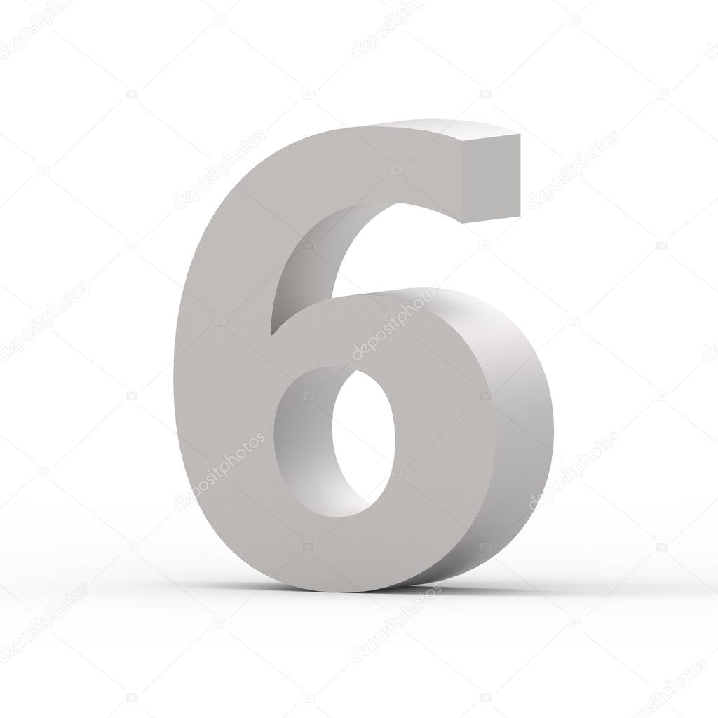 Right grey number 6 — Stock Photo © kchungtw #128071904