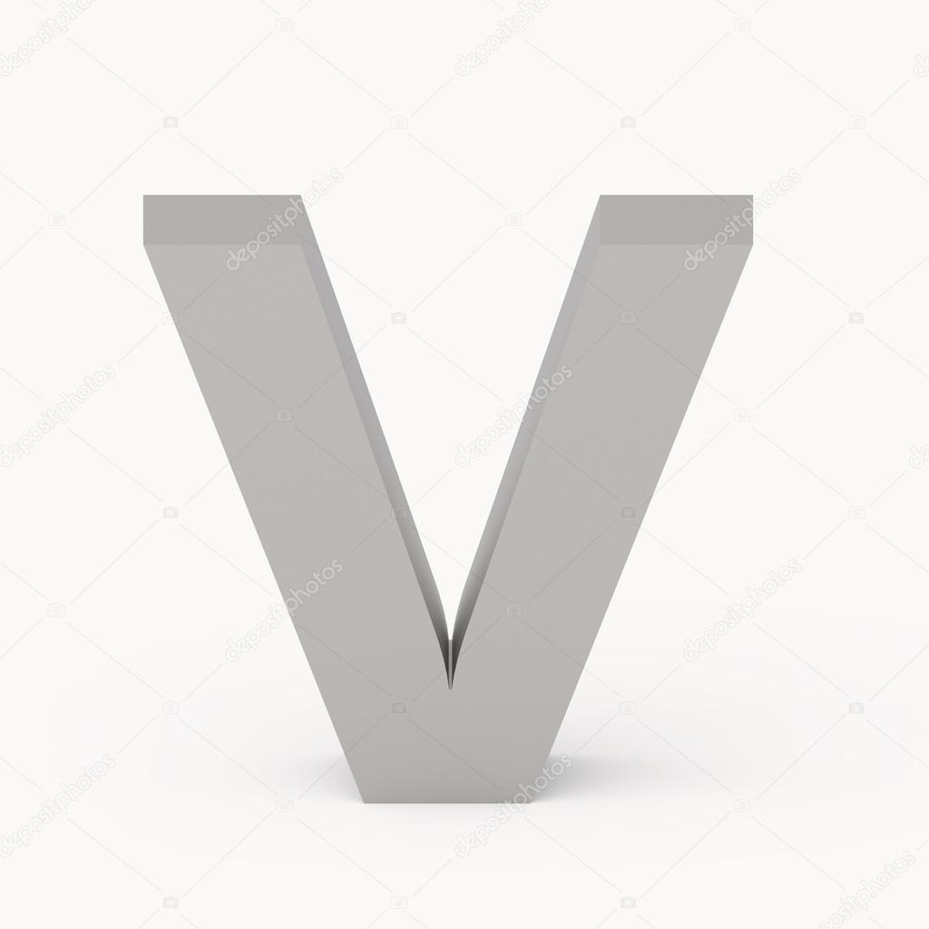 Matte grey font V Stock Photo by ©kchungtw 128072038