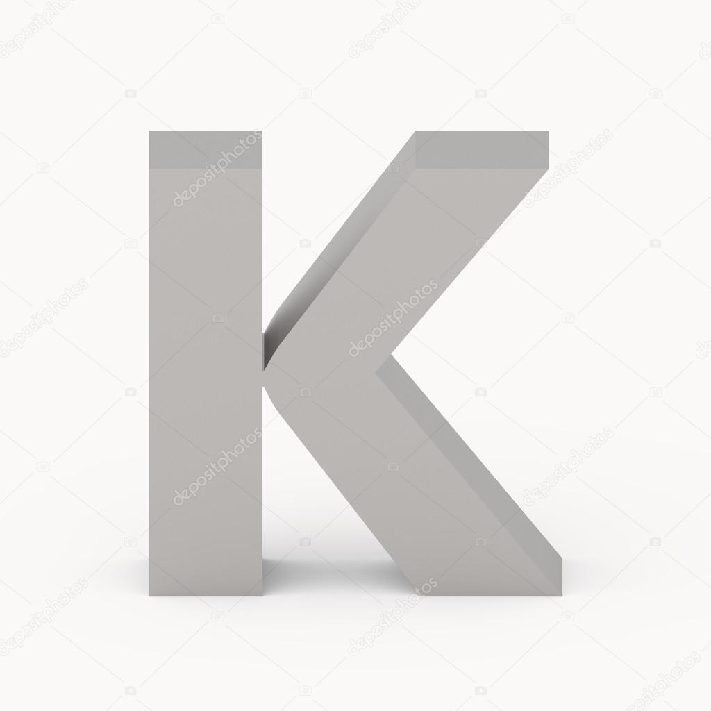 Matte grey font K — Stock Photo © kchungtw #128073038