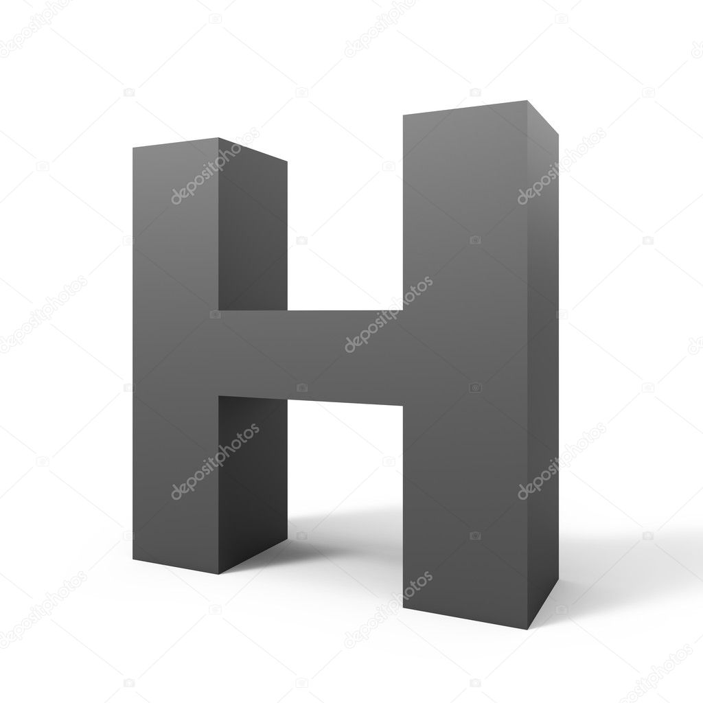 Grey letter H — Stock Photo © kchungtw #128074900