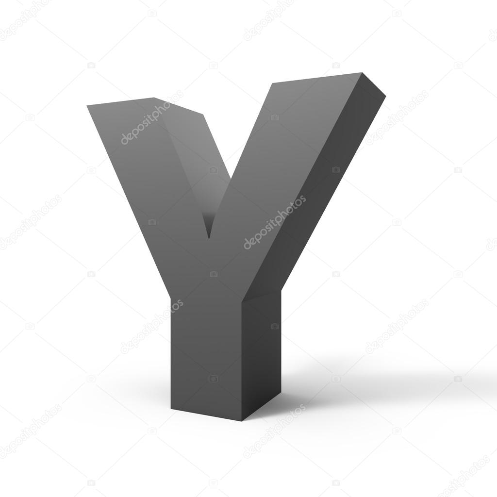 Grey letter Y — Stock Photo © kchungtw #128076652