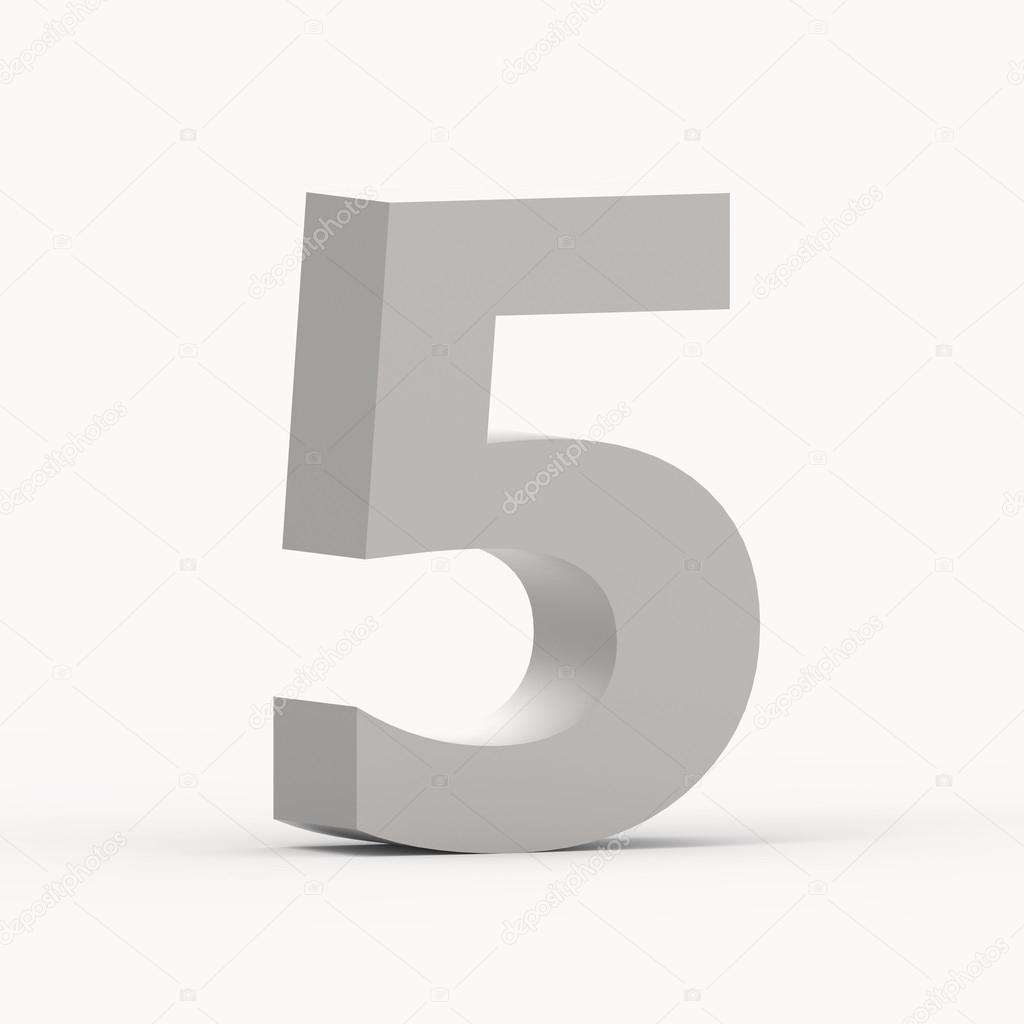 Left grey number 5 Stock Photo by ©kchungtw 128196840