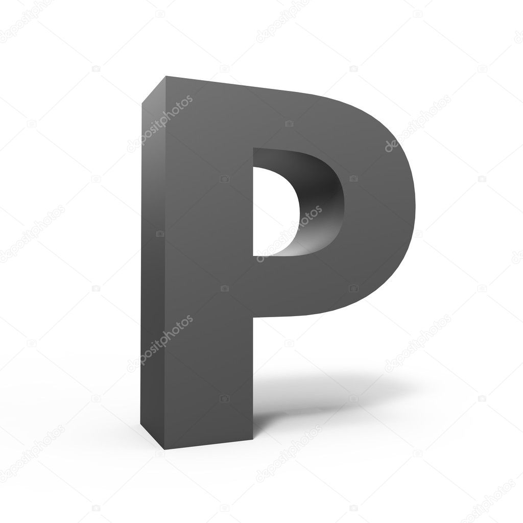 Grey letter P — Stock Photo © kchungtw #128209796