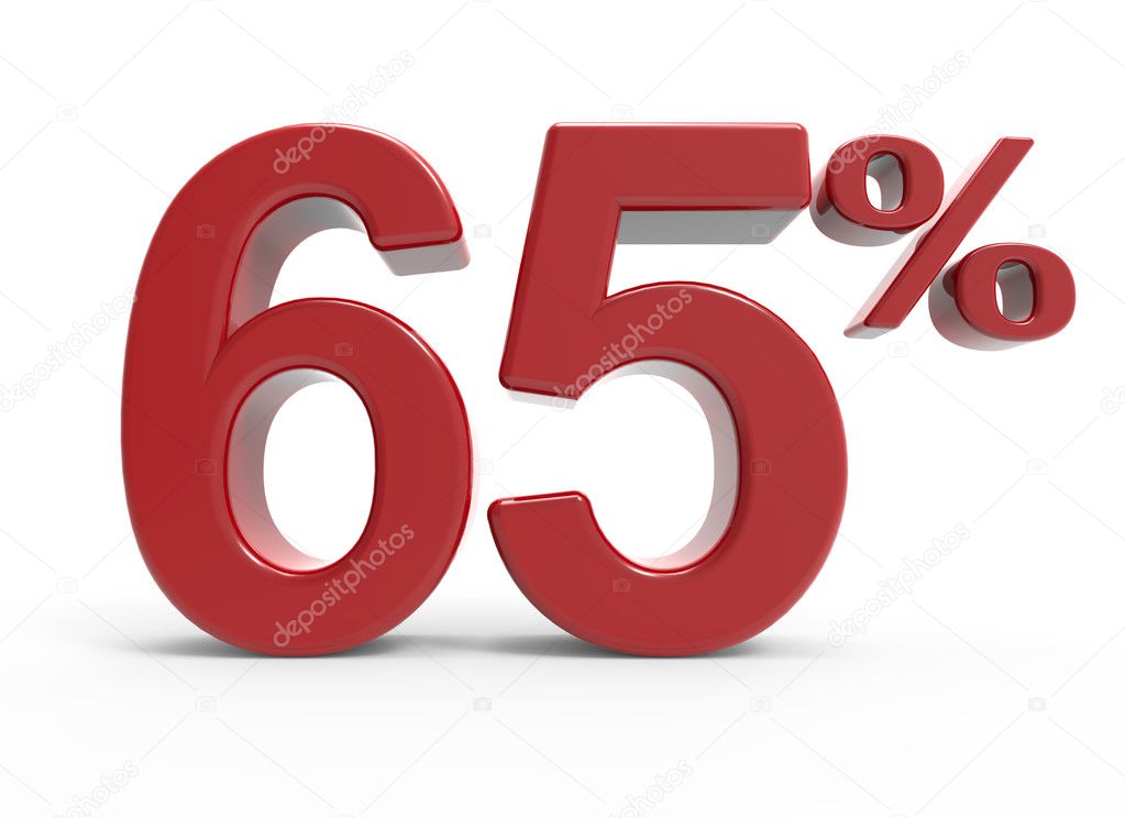 3d rendering of a 65% symbol — Stock Photo © kchungtw #128210674