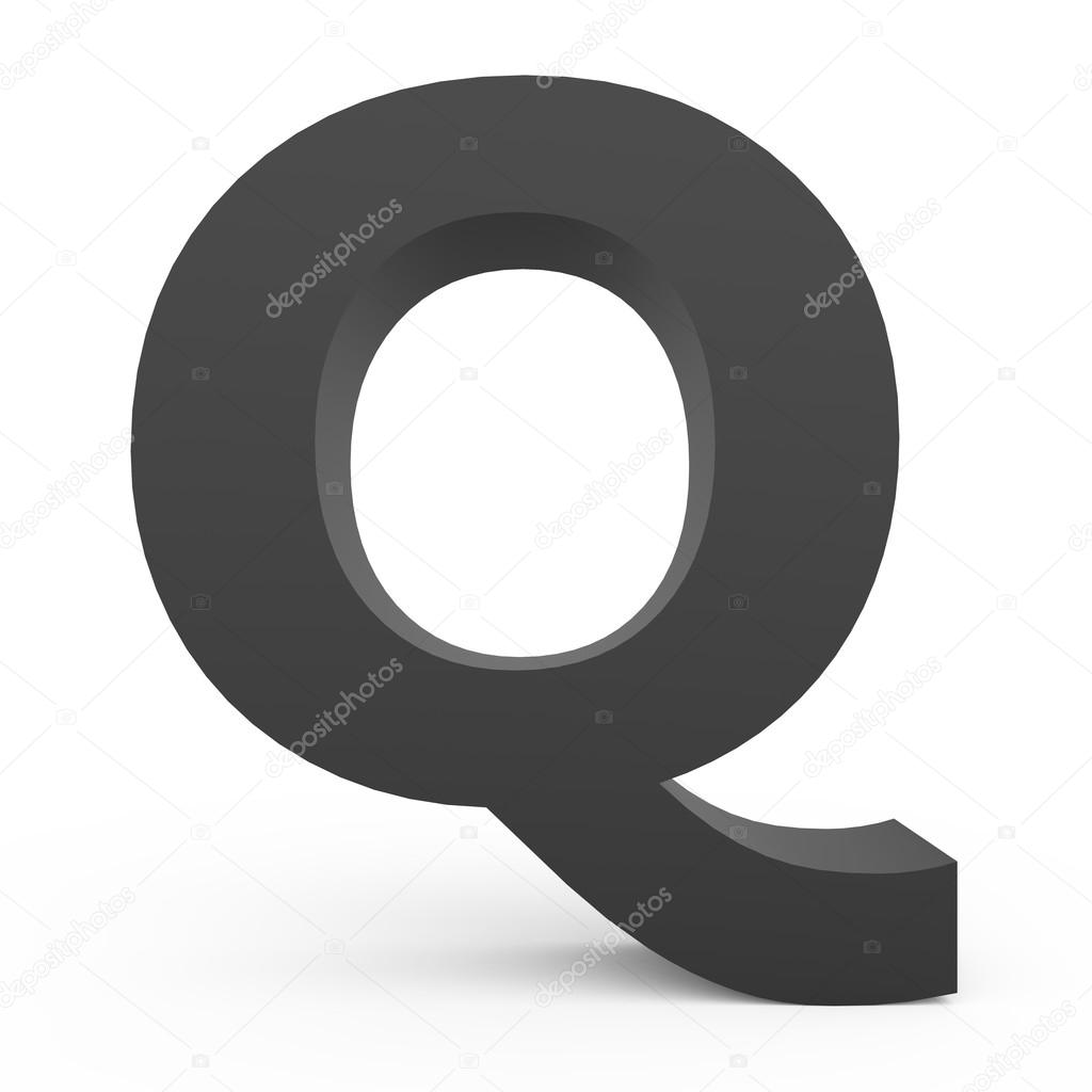 Dark grey letter Q — Stock Photo © kchungtw #128216306