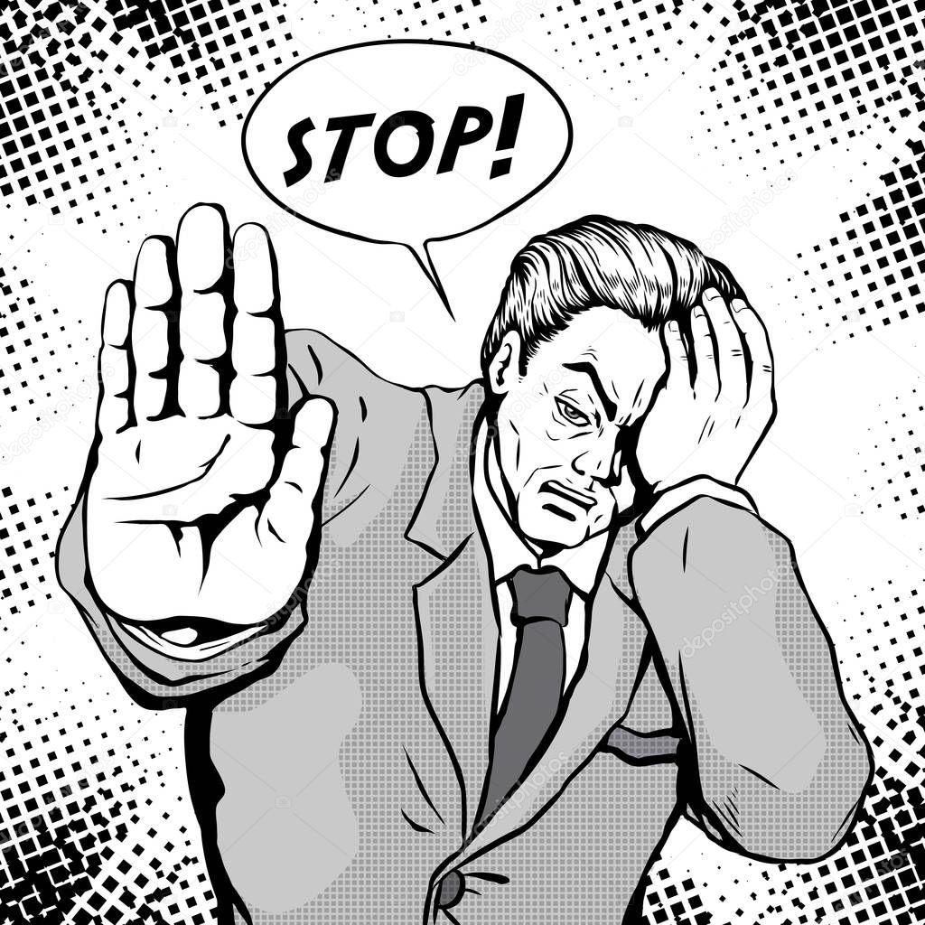 Komische mannelijke stop stockvector door ©kchungtw 128920490