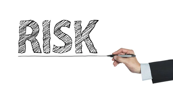 Balance between risk and reward holding by realistic hand Stock Vector ...