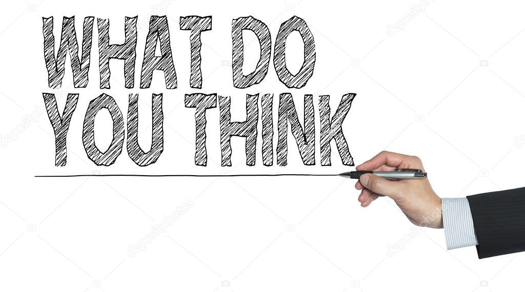 What do you think written by hand Stock Illustration by ©kchungtw ...