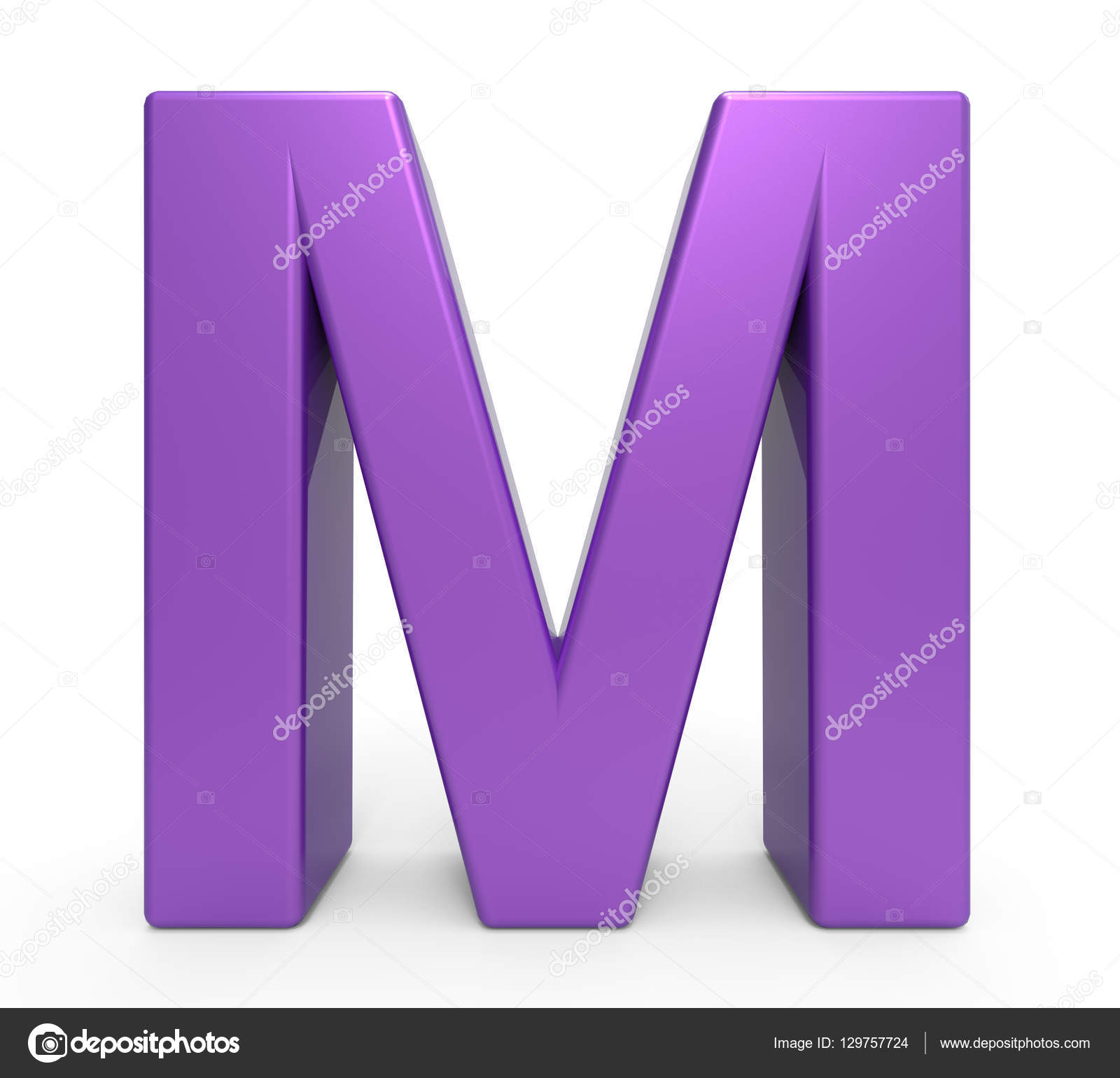 Purple Letter M