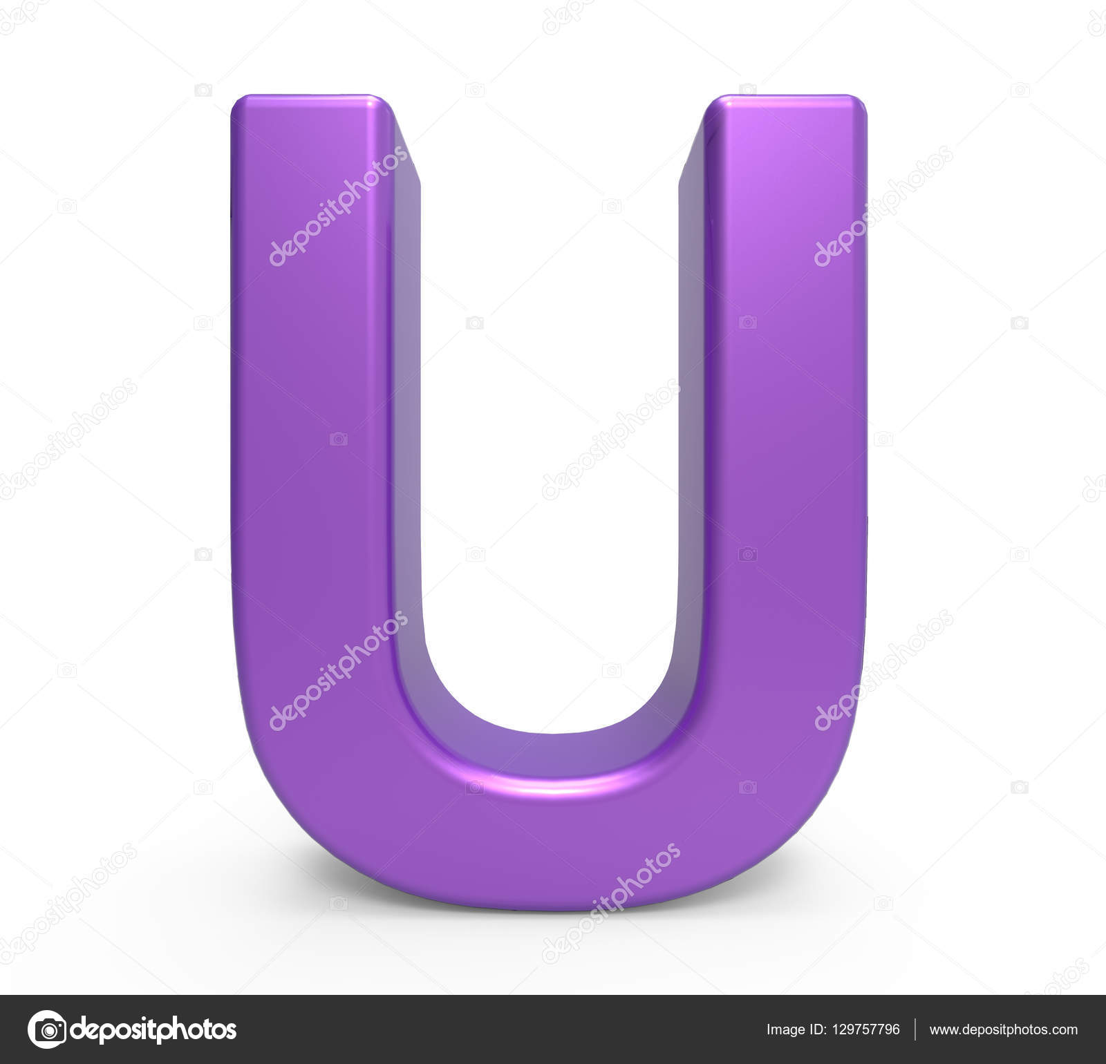 Purple Letter U