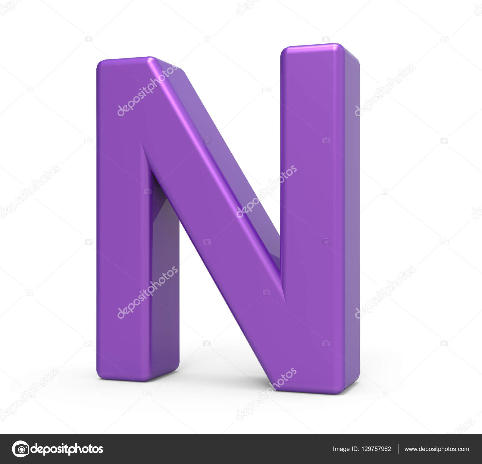 3d purple letter N Stock Photo by ©kchungtw 129757962