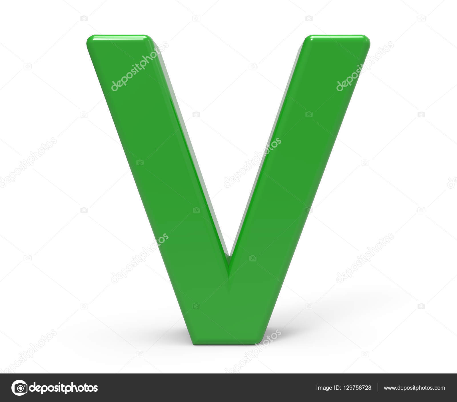 Green Letter V
