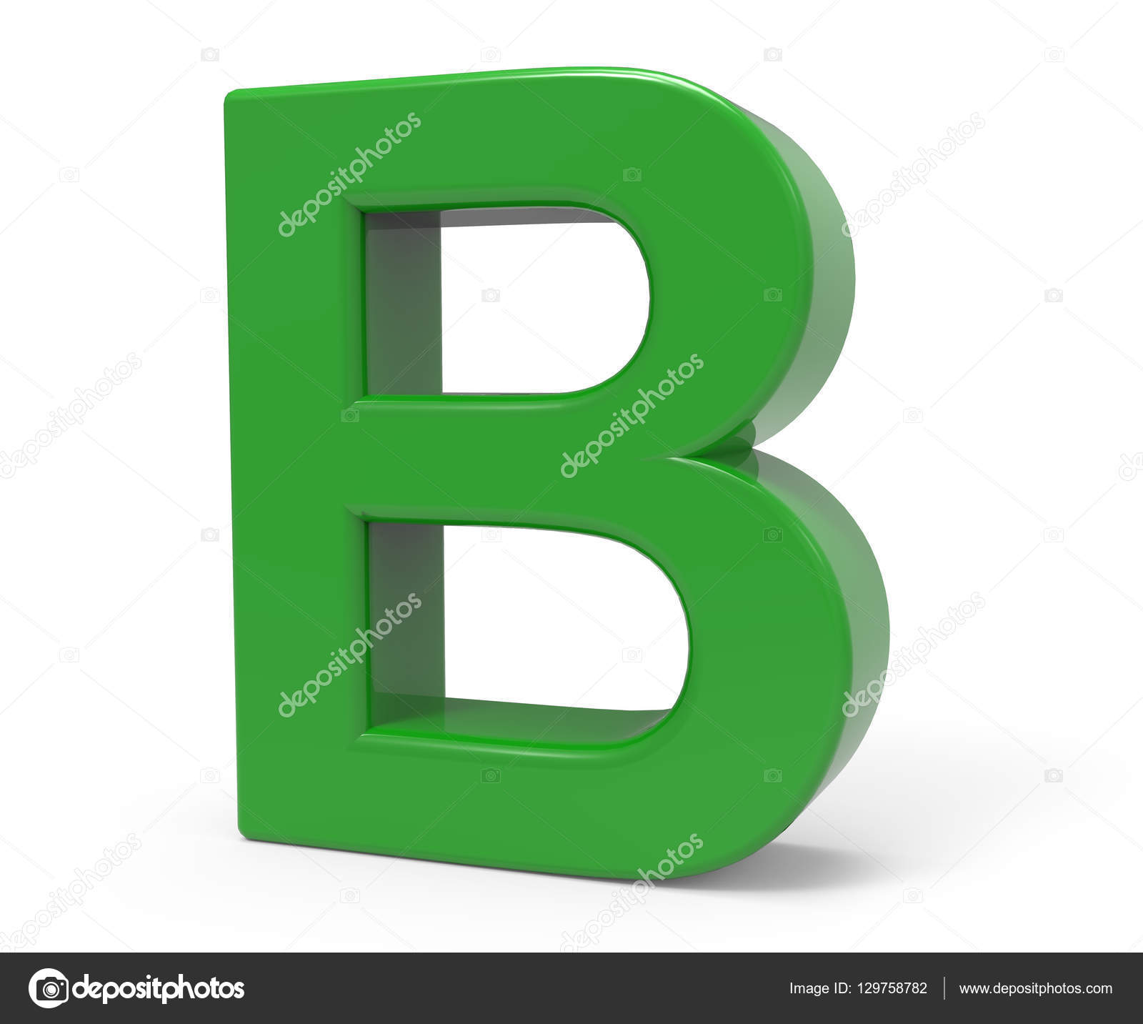 The Letter B In Green