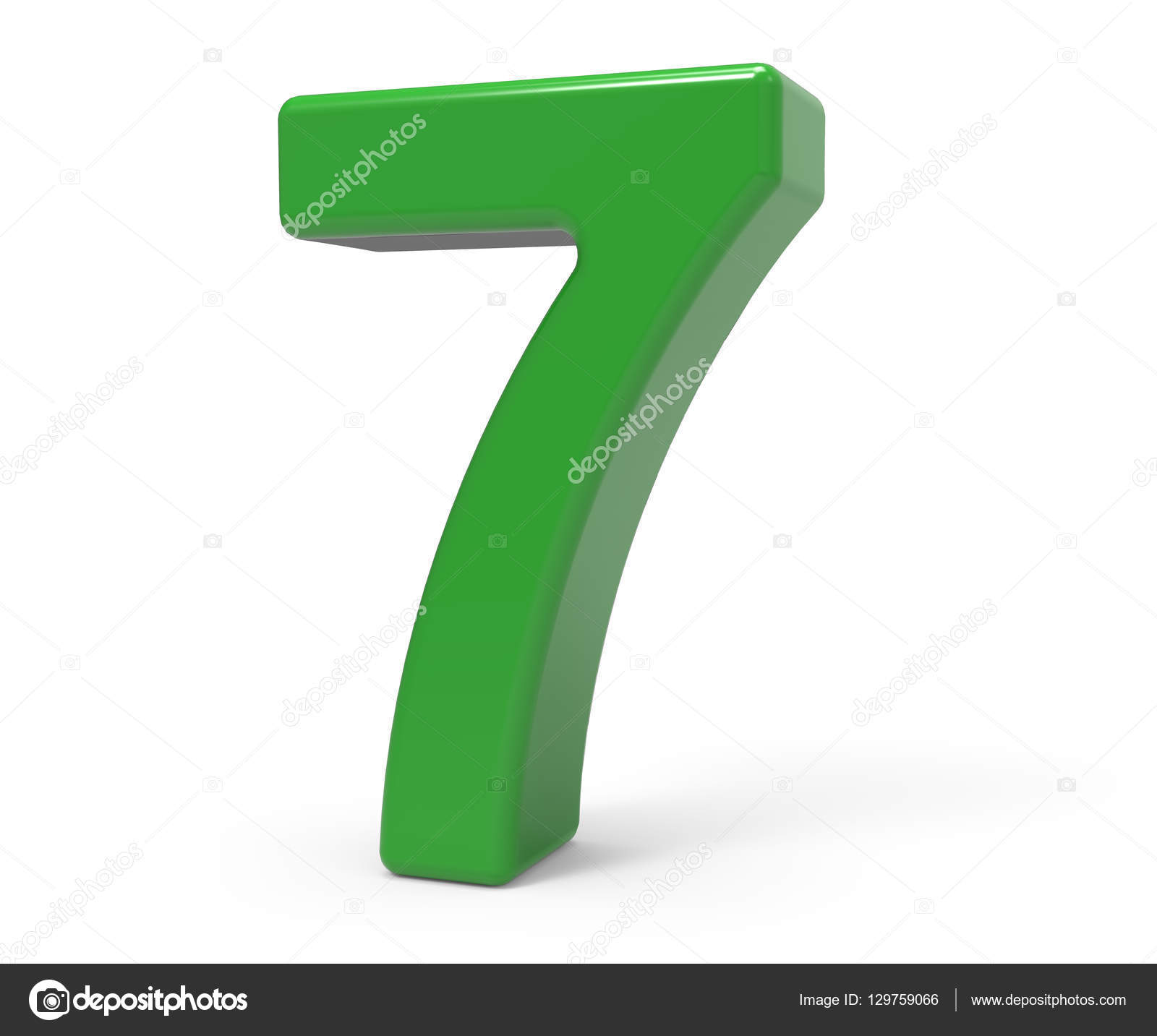3d verde número 7: fotografía de stock © kchungtw #129759066 ...