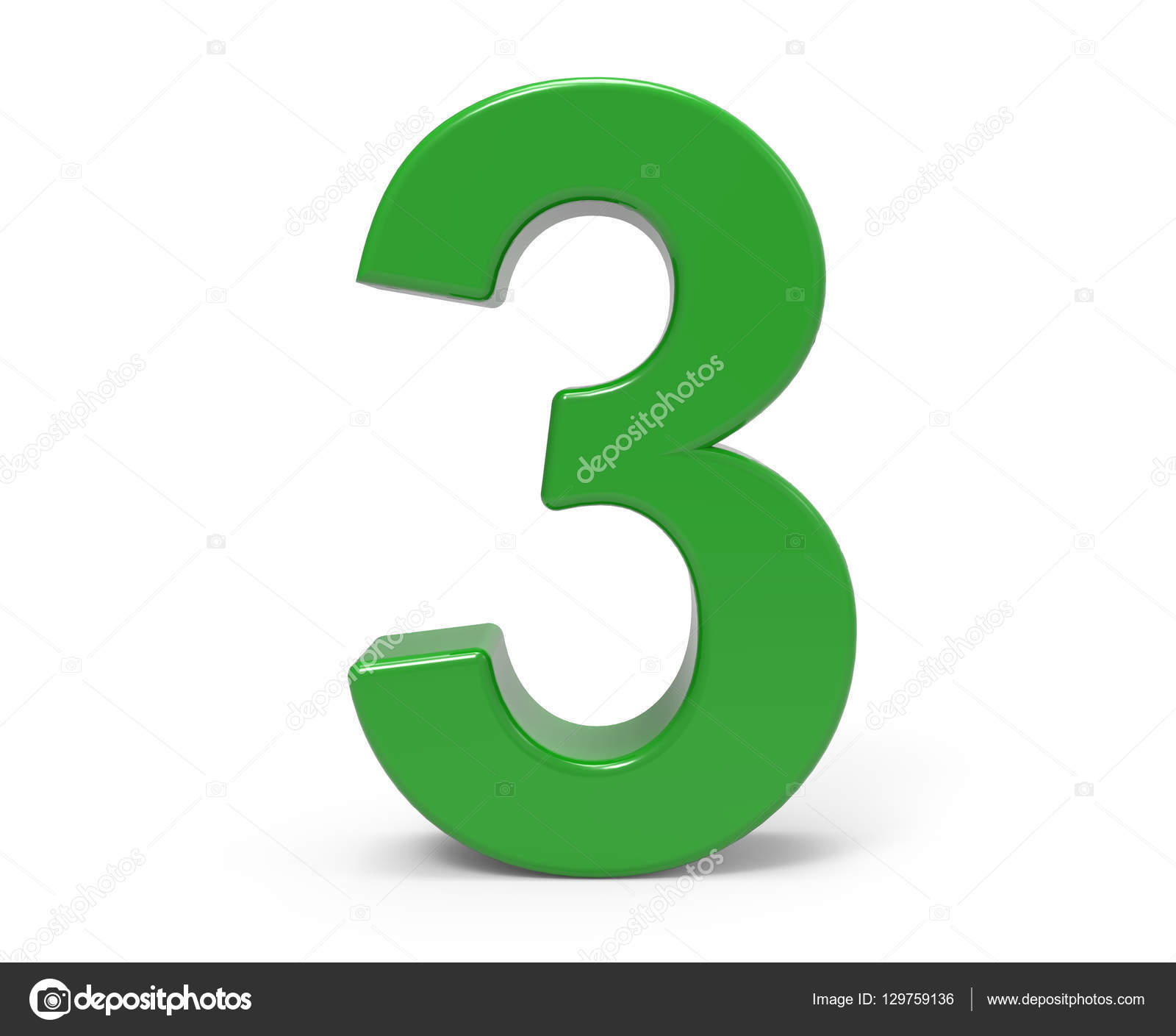 3d verde número 3: fotografía de stock © kchungtw #129759136 ...