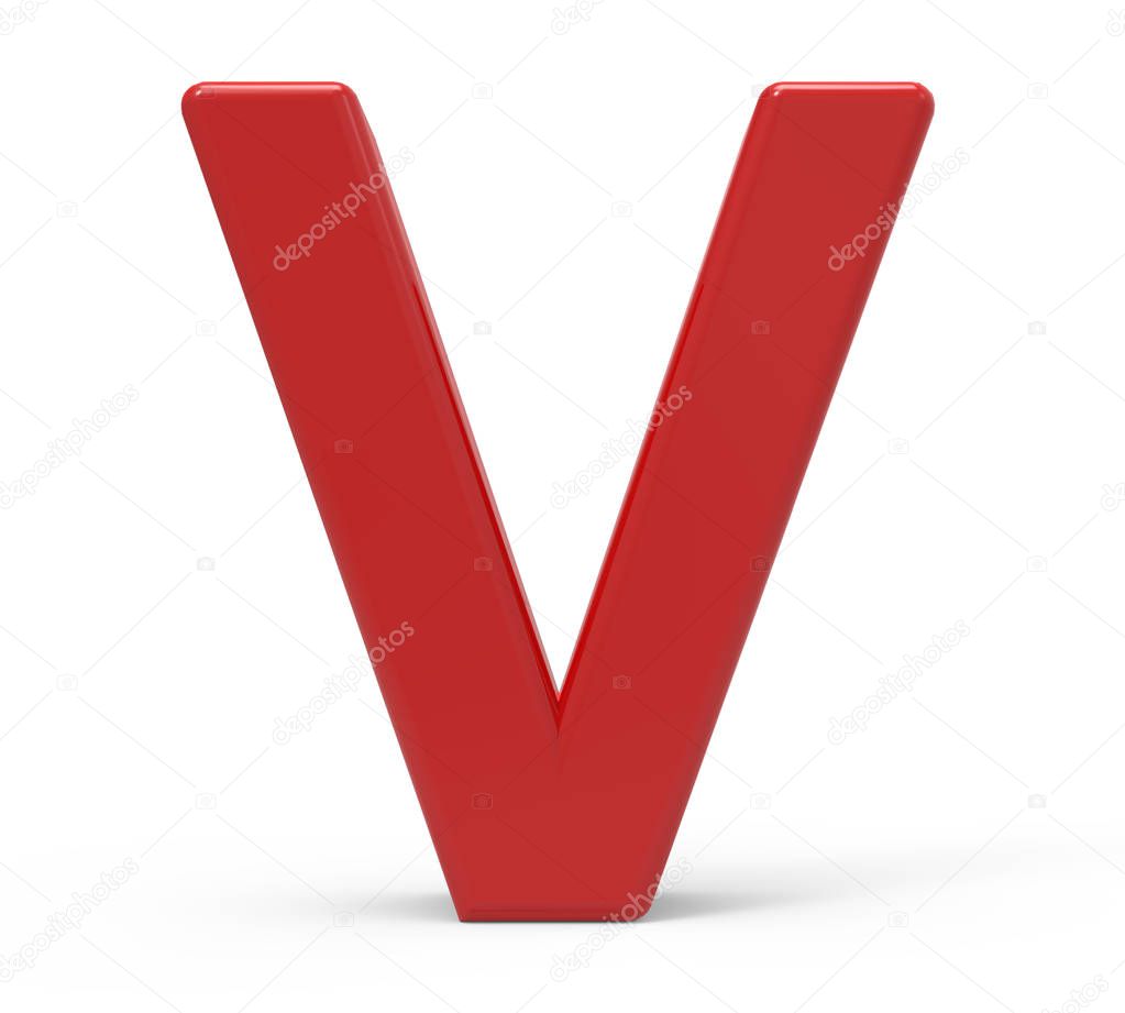 3d red letter V — Stock Photo © kchungtw #129756982