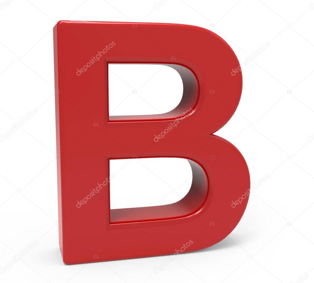 3d red letter B — Stock Photo © kchungtw #129757328