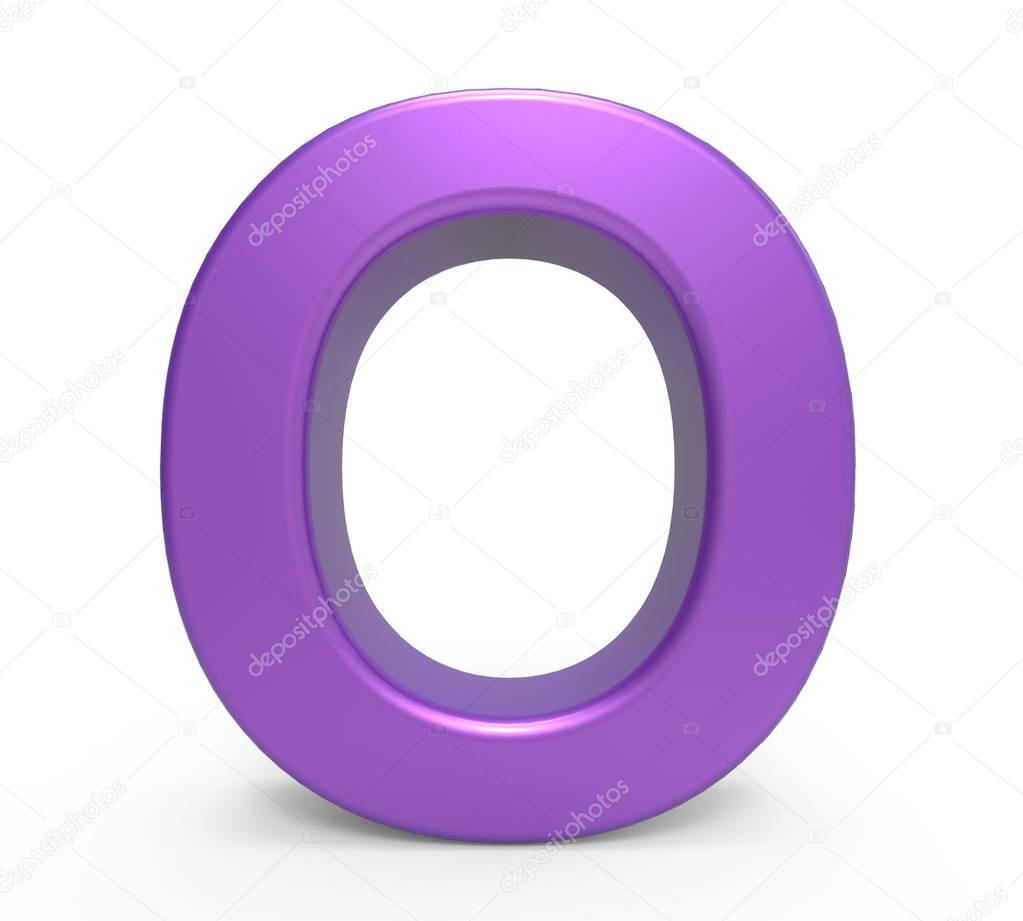 Purple Letter O