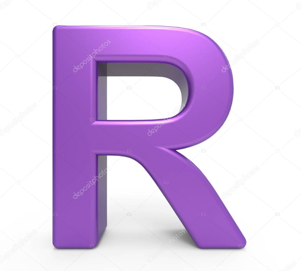 3d purple letter R Stock Photo by ©kchungtw 129757762