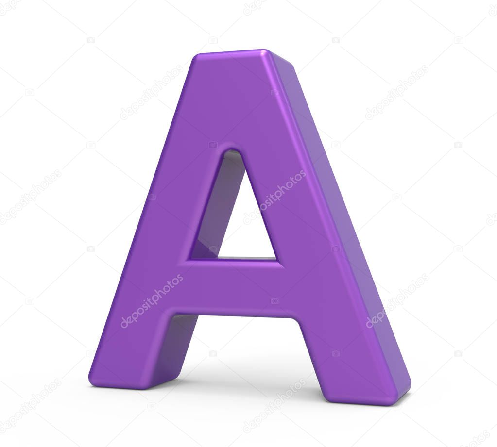 Purple Letter A