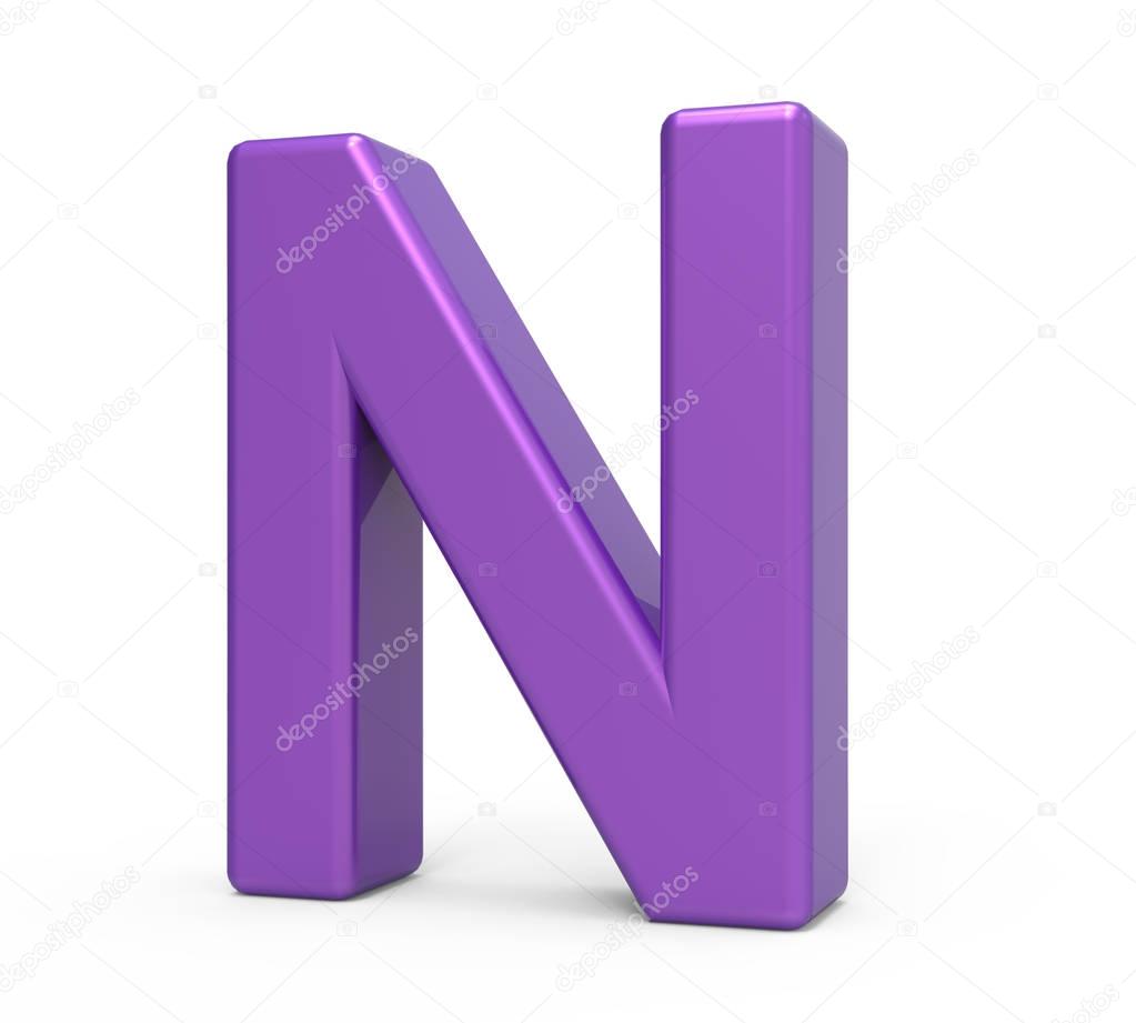 3d purple letter N Stock Photo by ©kchungtw 129757962