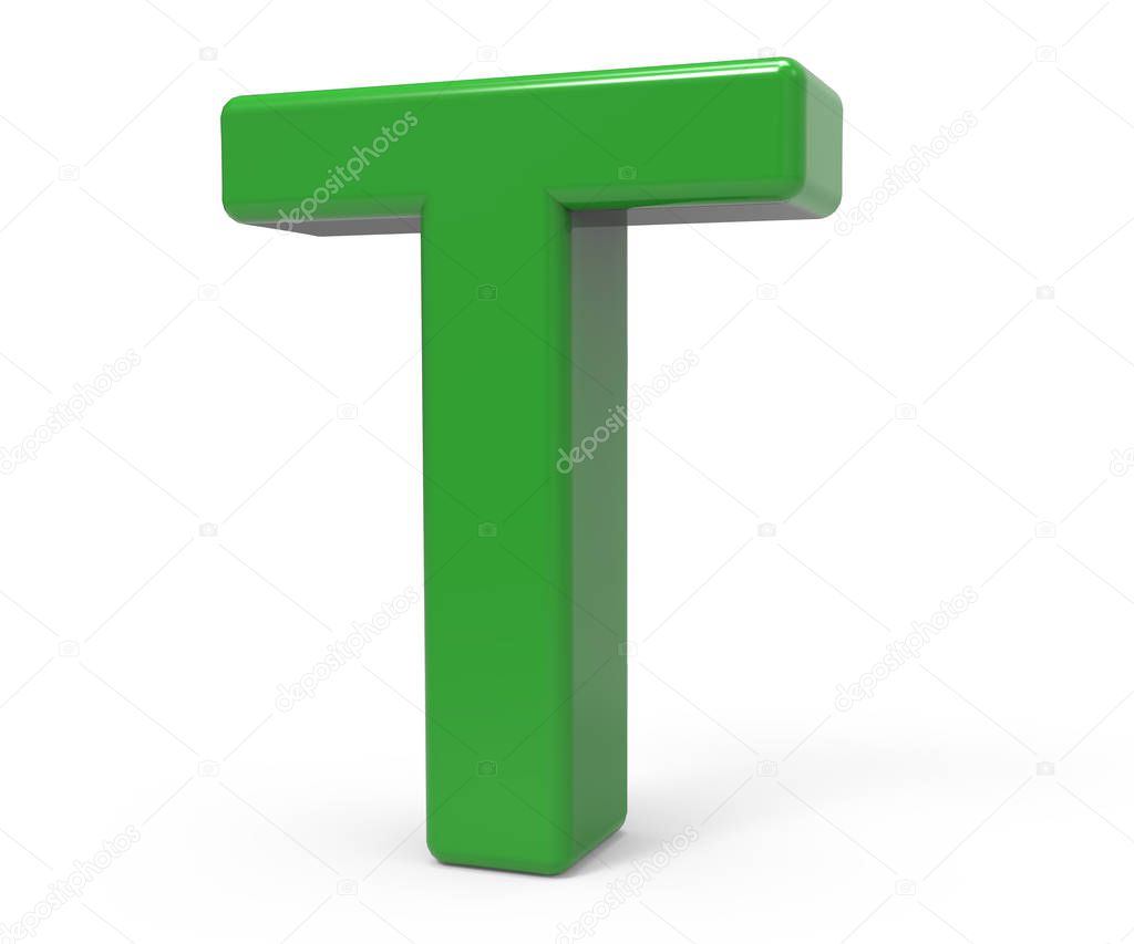 3d green letter T Stock Photo by ©kchungtw 129758946