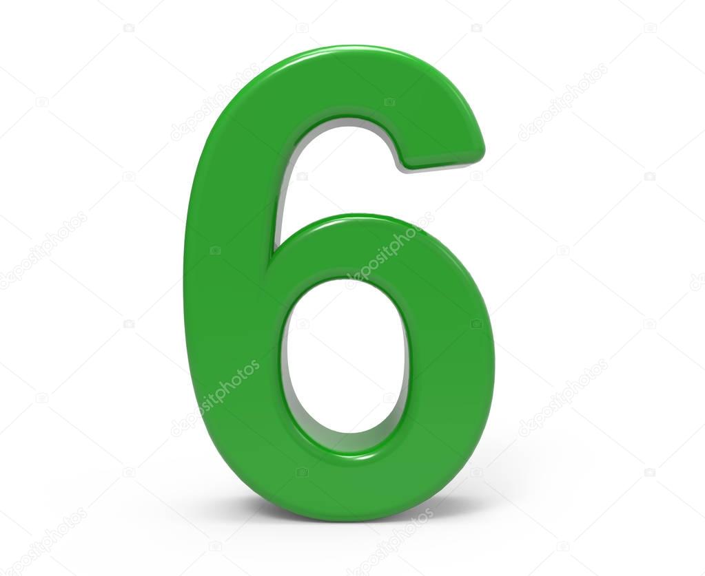 3d green number 6 — Stock Photo © kchungtw #129759142