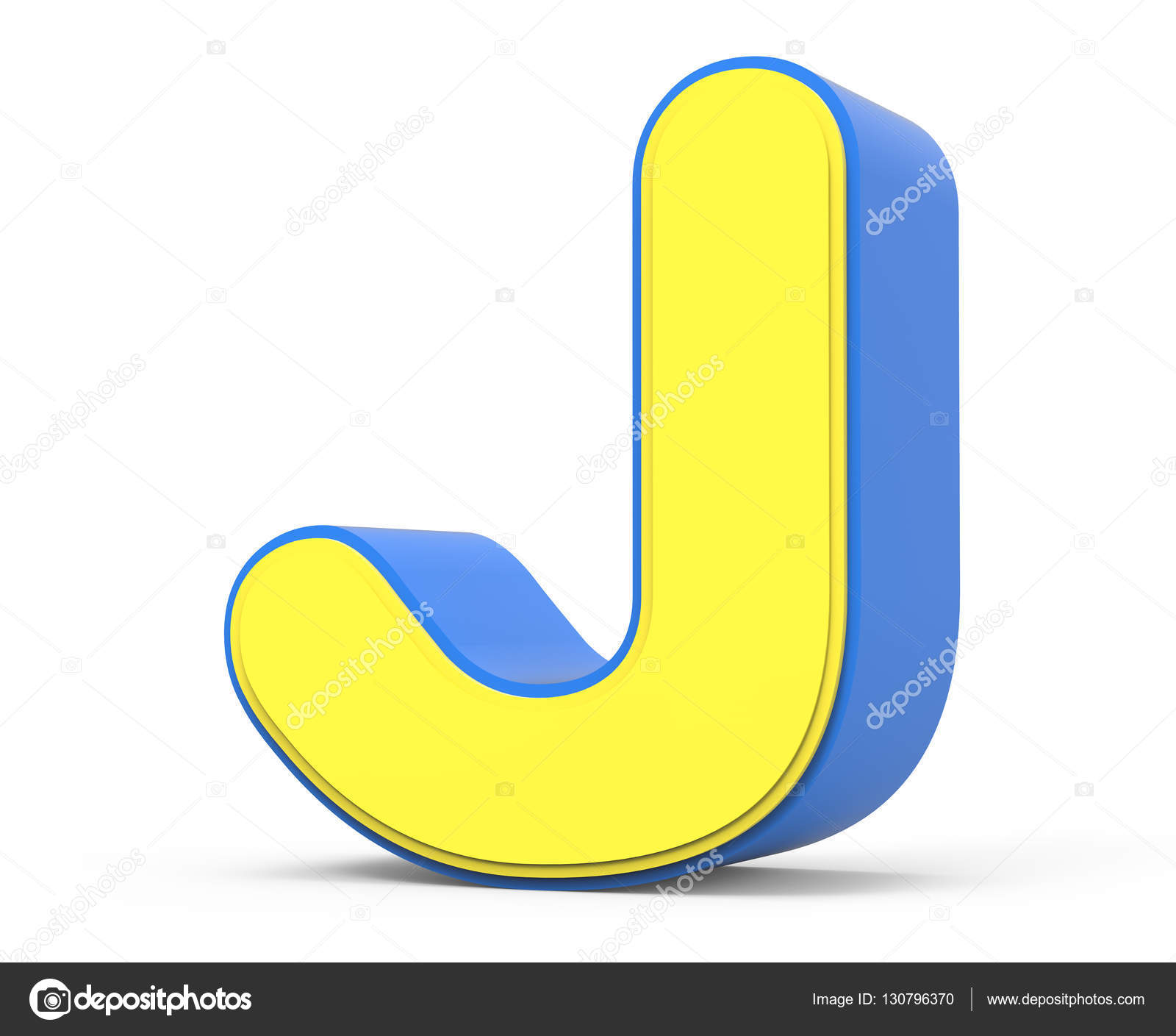 Cute yellow letter J — Stock Photo © kchungtw #130796370