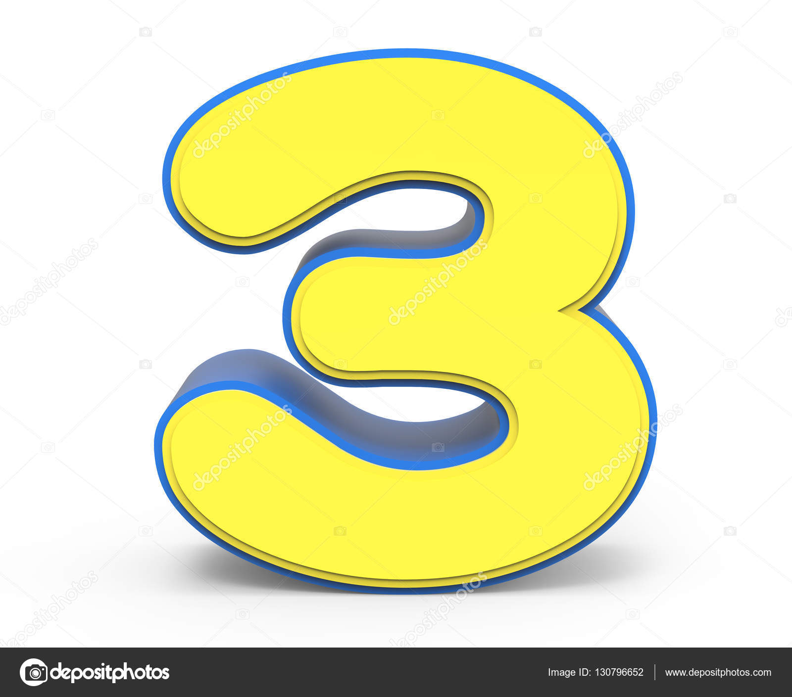 Lindo número amarillo 3 Ilustración de stock #130796652 de ©kchungtw