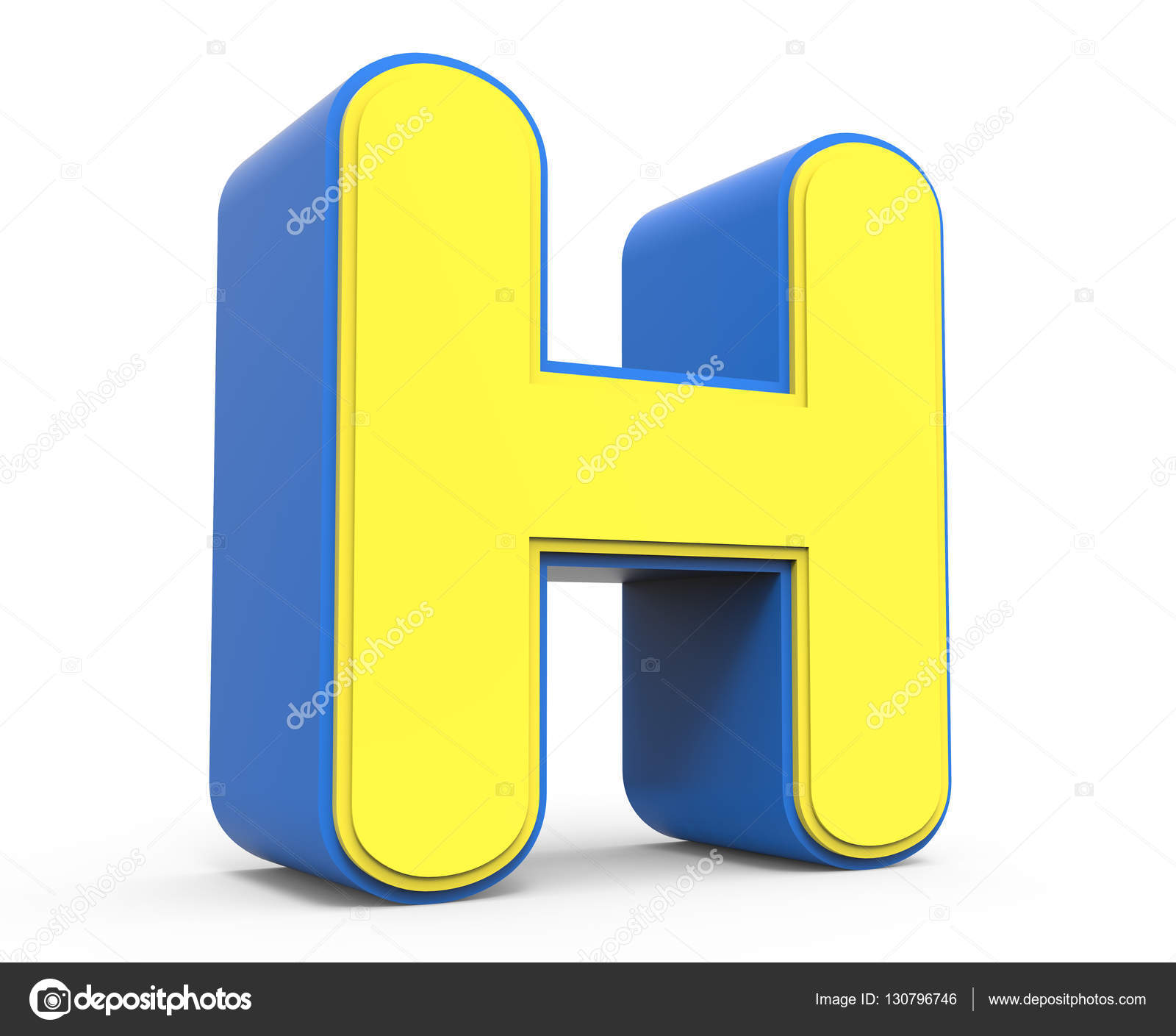 Cute yellow letter H Stock Photo by ©kchungtw 130796746