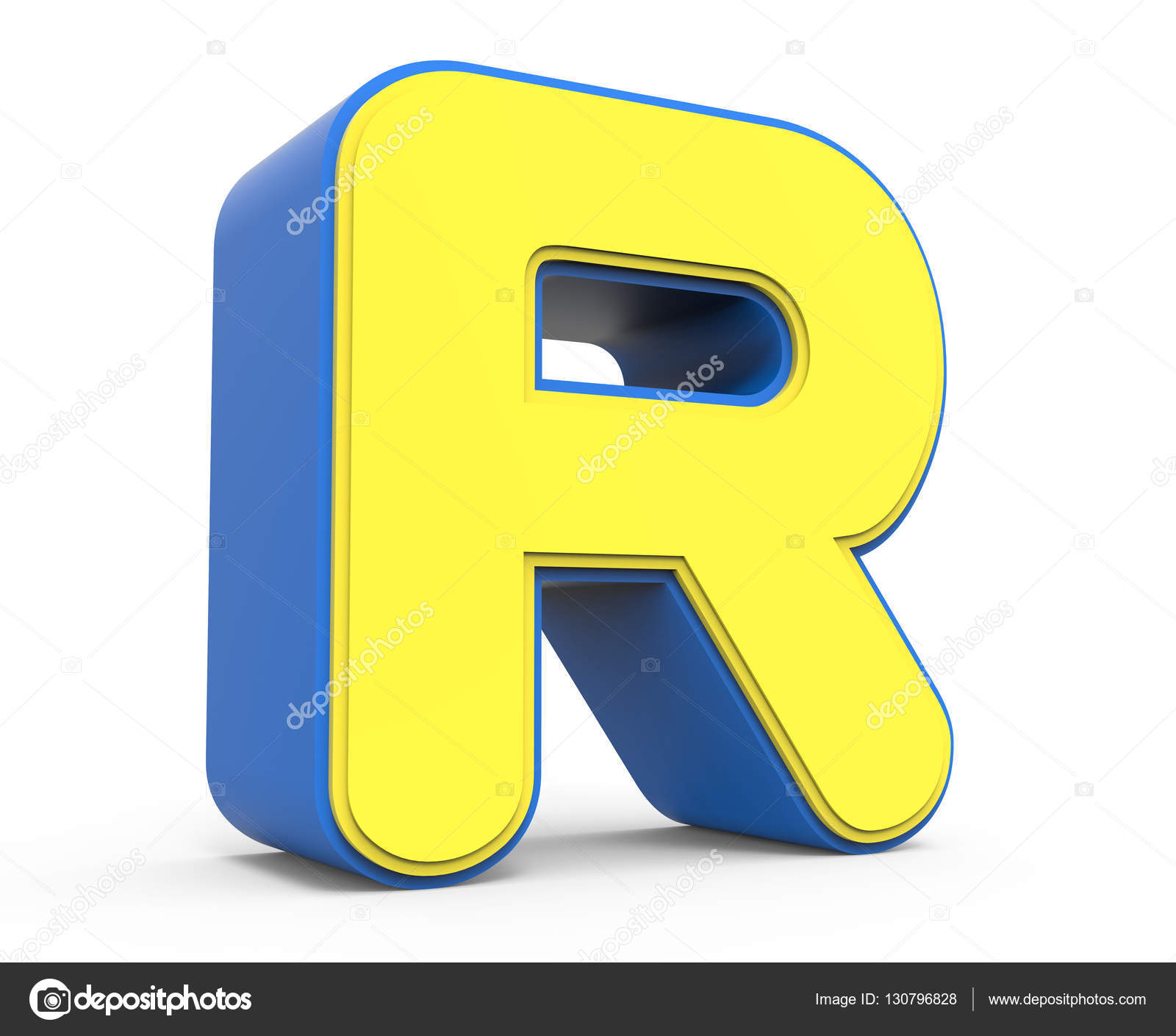 Cute yellow letter R — Stock Photo © kchungtw #130796828